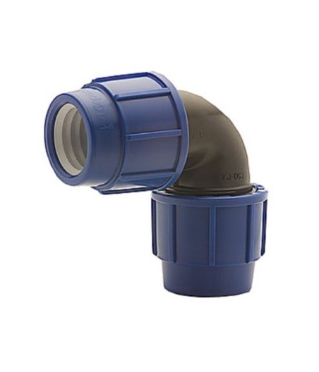 Raccord compression: coude 90° égal pour tuyau PE ou PP diam 32 à prix cassé
