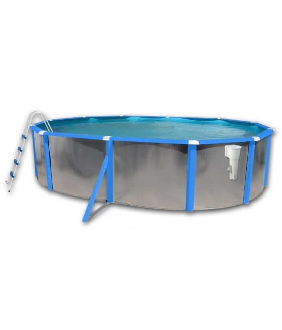 Piscine hors sol Ovale 5.50 x 3.66m Silver bleue moins cher sur Piscineo